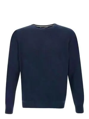 KANGRA Long-sleeved Ribbed Sweater - Blue