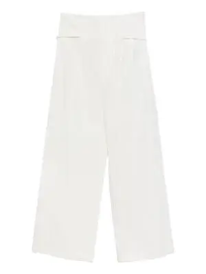 Erika Cavallini Tie-detailed Trousers - White