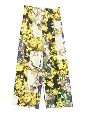 Erika Cavallini Floral Print Trousers - Green