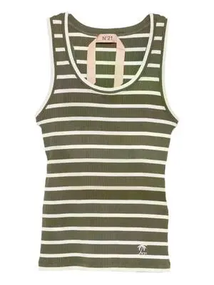 N°21 Striped Tank - Green