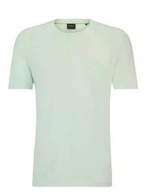 BOSS Logo-embroidered Cotton T-shirt - Green
