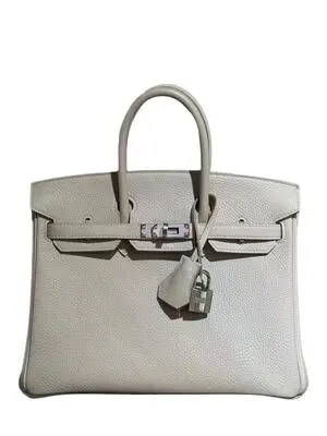 Hermès 2023 25 Birkin Tote - Grey