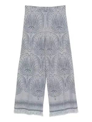CIRCUS HOTEL Patterned Trousers - Grey