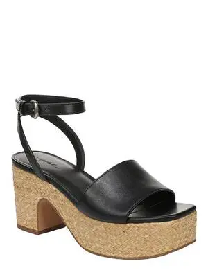 Vince Castella Ankle Strap Platform Sandal - Black