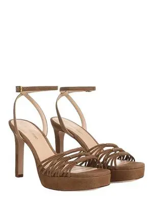Veronica Beard Beverlee Platform Sandal - Chestnut