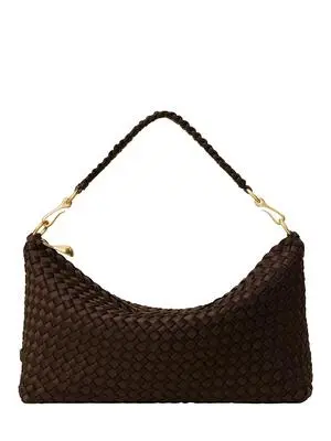 NAGHEDI Small Porto Half Moon Shoulder Bag - Chocolate
