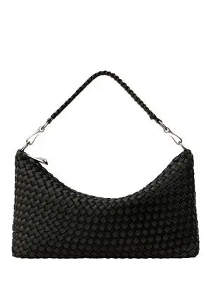 NAGHEDI Small Porto Half Moon Shoulder Bag - Onyx