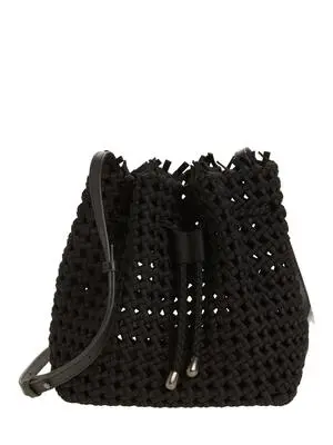 NAGHEDI Medium Mallorca Bucket Bag Onyx