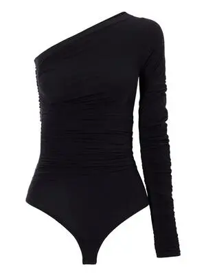 Wolford One-sleeve Stretch-jersey Bodysuit - Black