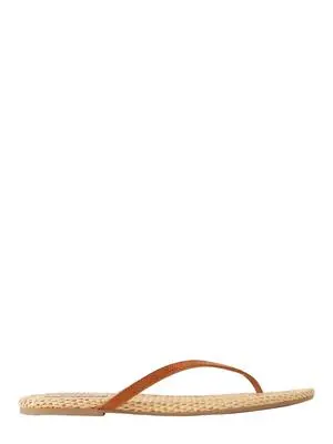 Staud Freja Suede Flip Flops - Brown