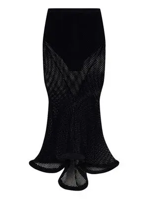 Givenchy Mesh Midi Skirt - Black