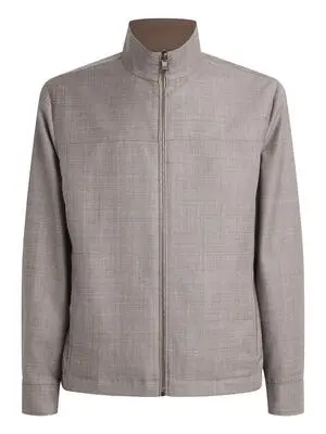 Canali Wool Reversible Jacket - Beige