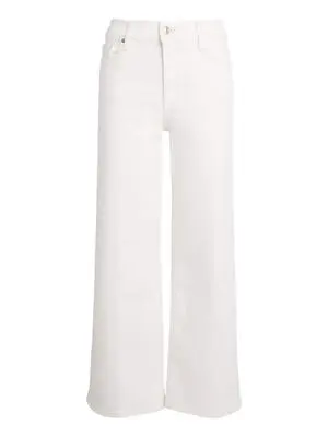 FRAME Le Pixie Slim Palazzo Wide-leg Jeans - Ivory