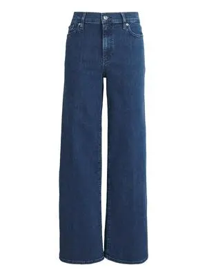FRAME Le Slim Palazzo Bootcut Jeans - Blue