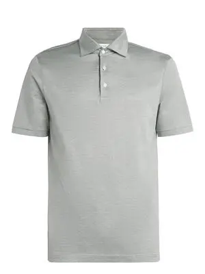 Eton Cotton Filo Di Scozia Polo Shirt - Green