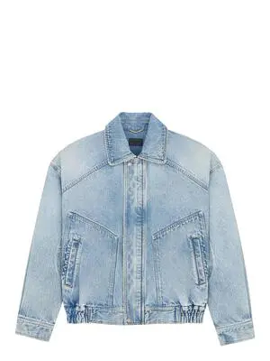 Saint Laurent Relaxed Denim Jacket - Purple