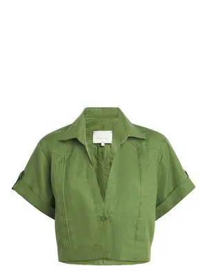 Johanna Ortiz Language Of The Soul Cropped Shirt - Green