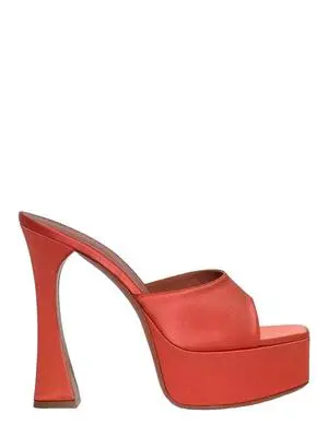 Amina Muaddi Dalida Open Toe Sandals - Red