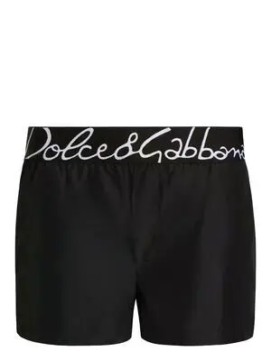 Dolce & Gabbana Logo-detail Swim Shorts - Black