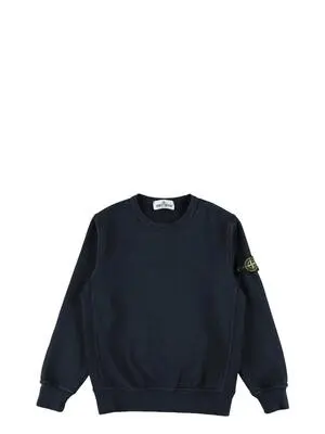 Stone Island Crewneck Logo Sweatshirt - Blue
