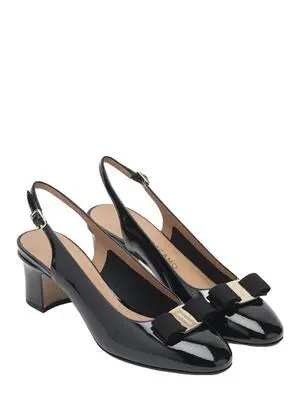 FERRAGAMO Vara Bow Slingback Pumps - Black
