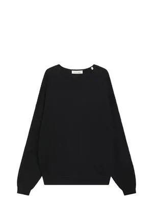Fear Of God Waffle Knit Crewneck Sweatshirt - Black