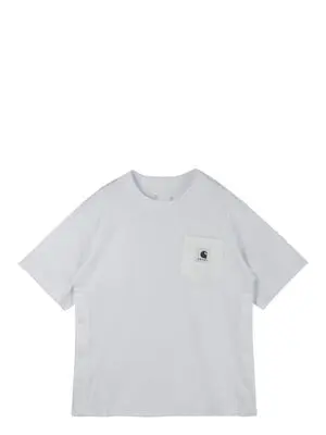 SACAI X CARHARTT WIP Cotton T-shirt With Logo Patch - White