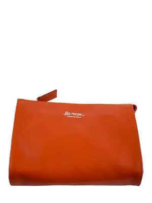 LA ROSE Minimal Leather Makeup Bag - Arancione