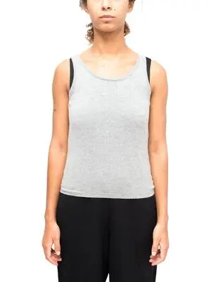 LA ROSE Canotta Cash Tank Top - Grigio Chiaro