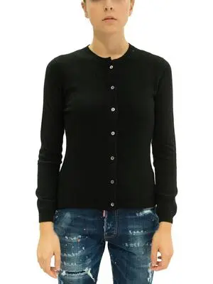 LA ROSE Cashmere Cardigan Nero