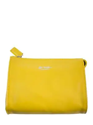 LA ROSE Minimal Leather Makeup Bag - Giallo