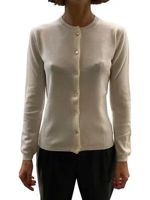 LA ROSE Cashmere Cardigan - Crema