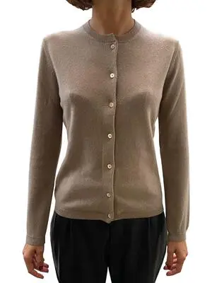 LA ROSE Cashmere Cardigan - Tortora