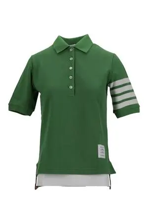 Thom Browne 4 Bar Short Sleeved Polo Top - Lt Green