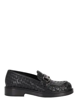 LA ROSE Seline Braided Loafer - Negro