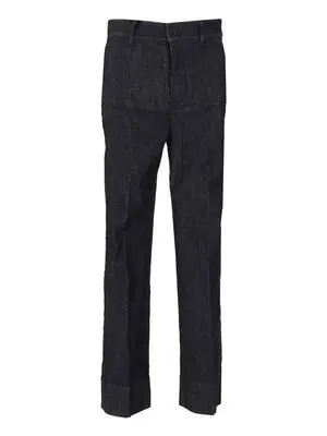 Max Mara Pantalone In Denim - Blu Notte