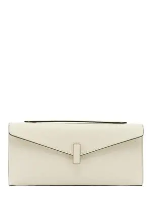 VALEXTRA Isis Clutch With Shoulder Strap - White