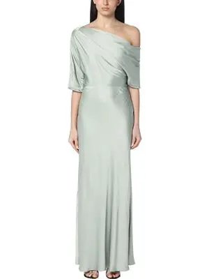 MALINA Marisa Asymmetrical Long Dress - Green