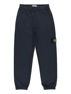 Stone Island Fleece Cotton Jogging Pants - Blue