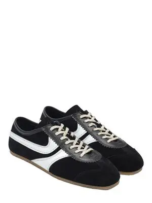 Dries Van Noten Leather And Suede Sneakers - Black