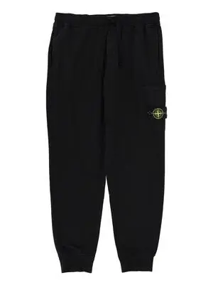 Stone Island Jogger Pants With Logo Patch - Black