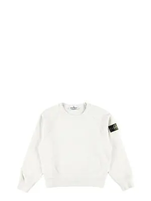 Stone Island Raglan Sleeve Fleece Cotton Sweatshirt - Burro