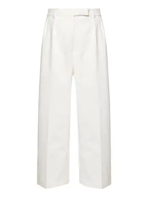 Thom Browne Relaxed Fit Pleated Trousers - White