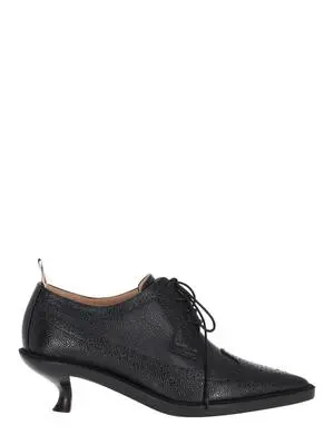 Thom Browne Longwing Brogue With Curved Heel - Black