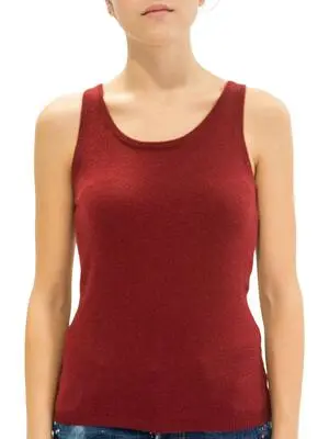 LA ROSE Cashmere Tank - Bordeaux