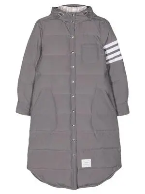 Thom Browne Down-filled Hooded Shirt Dress - Med Grey