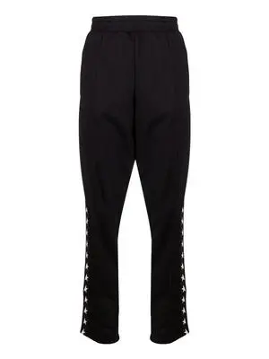 GOLDEN GOOSE Wide Leg Track Pants - Black/white