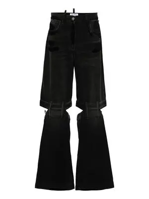 Attico High-rise Wide-leg Jeans - Black