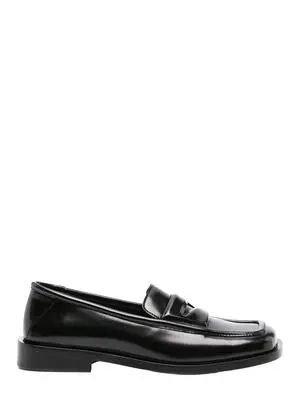 Attico Amanda Leather Loafers - Black