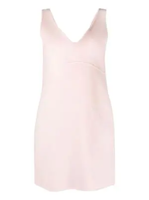 PAROSH Sleeveless Wool Minidress - Pink